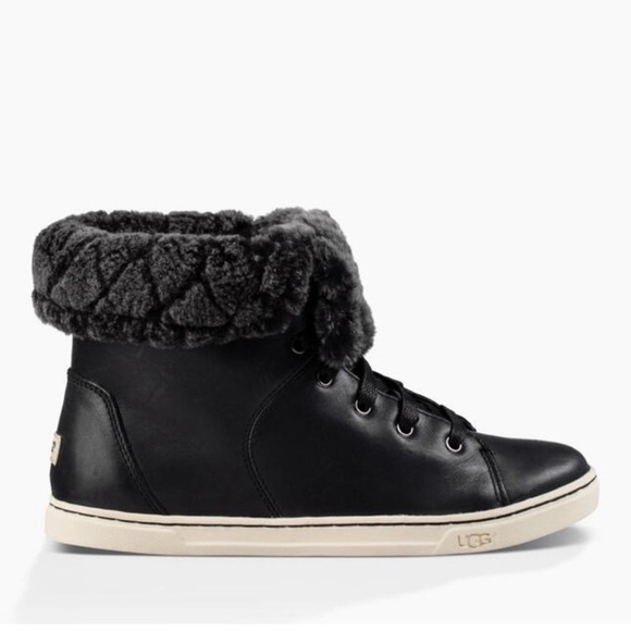 UGG | Shoes | Ugg Croft Luxe Quilted Sherpa Lined High Top Leather ...